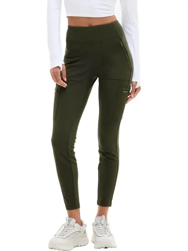 Athleta Headlands Hybrid High Rise Cargo Legging - Aspen Olive
