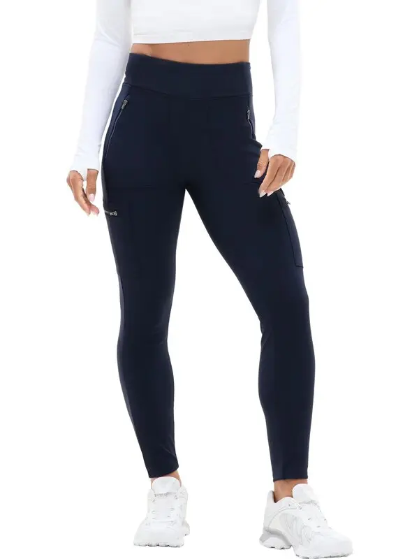 Athleta Headlands Hybrid High Rise Cargo Legging - Navy