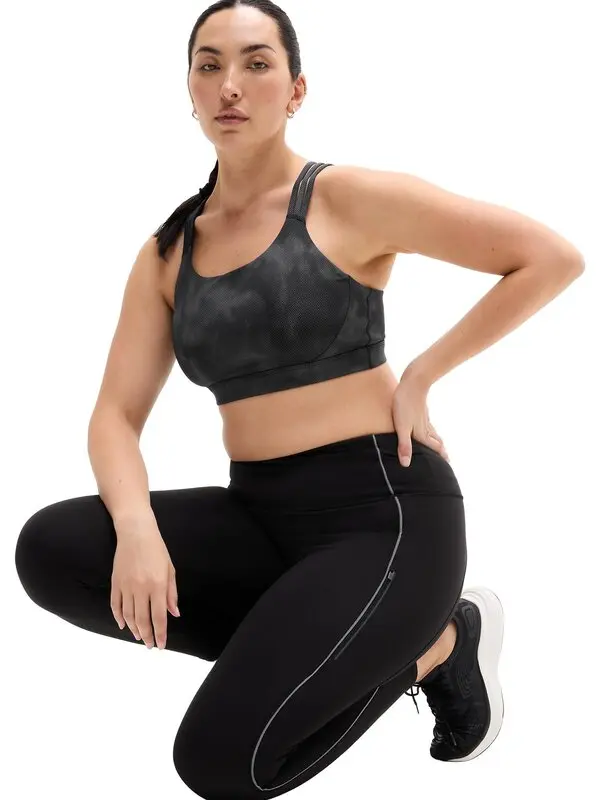Athleta Train Free Reflective Bra D-dd - Black