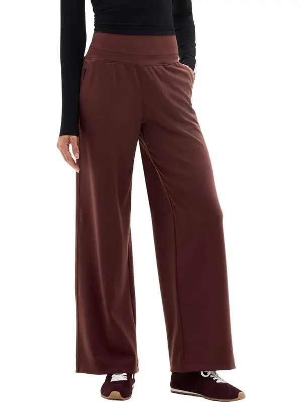 Athleta High Rise Wide Leg Pant - Garnet