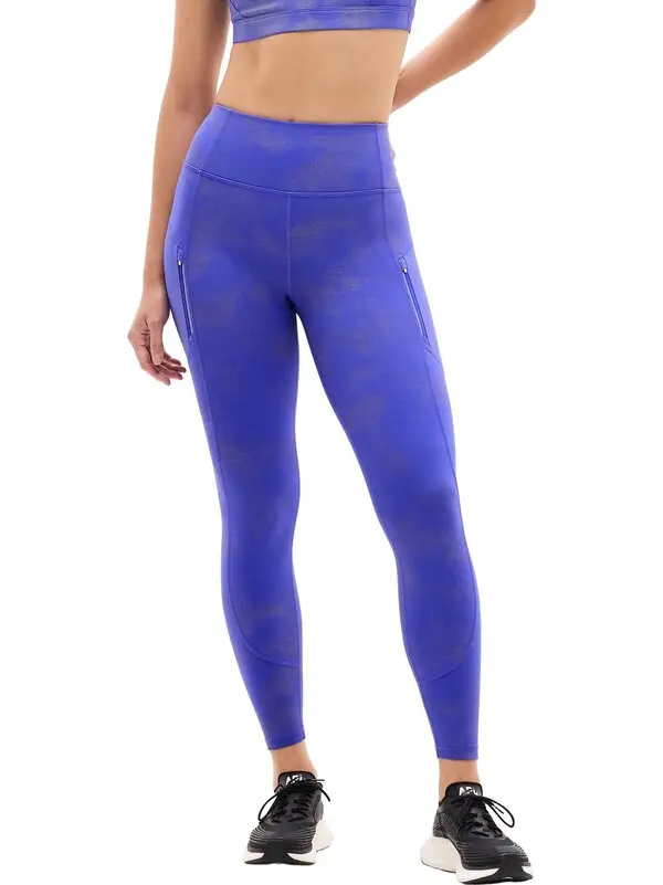 Athleta Rainier High-rise Leggings With Reflective Print - Borealis Reflective