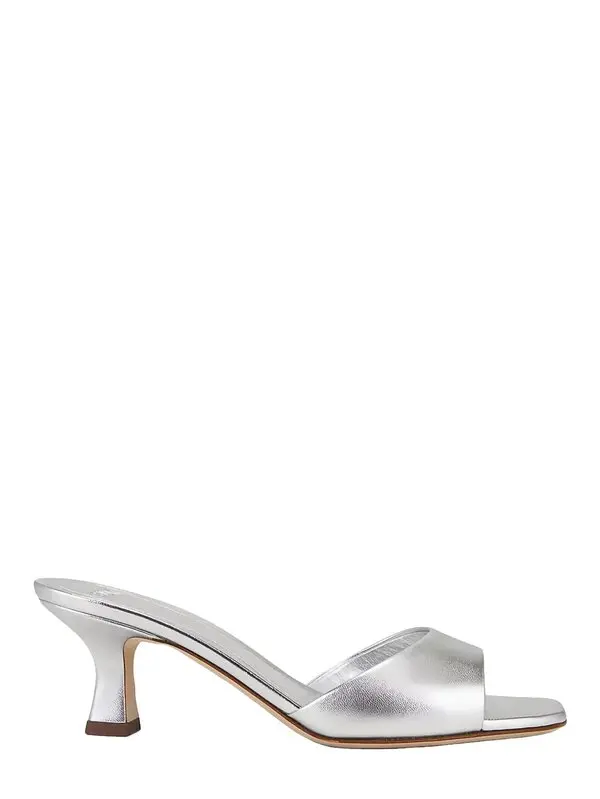 3JUIN Lea Square-toe Sandals - Silver