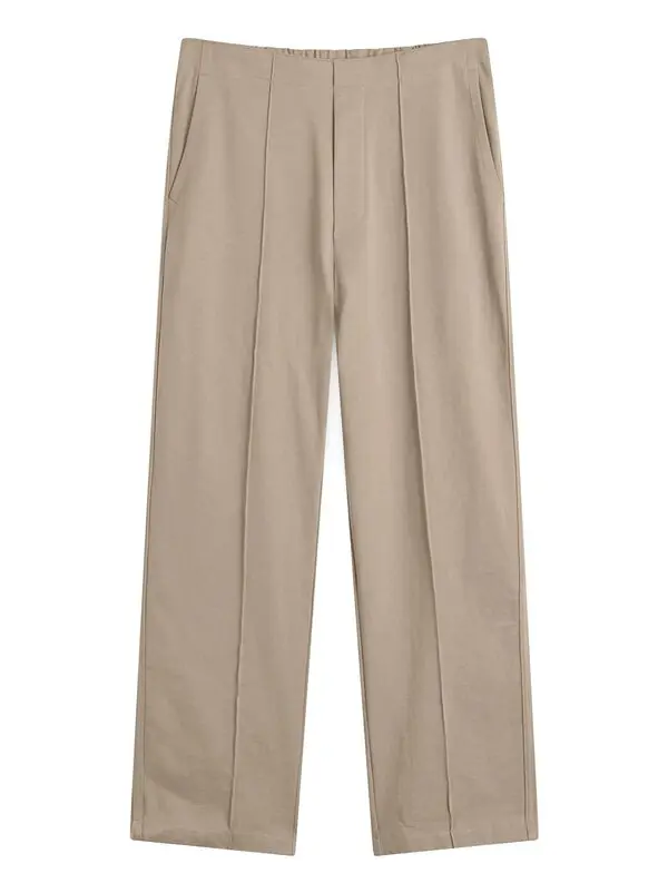 LADY WHITE CO. Jersey Band Pants - Sand