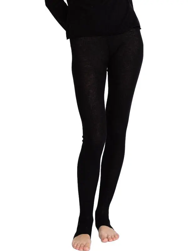 ALAS Lightweight Merino Wool Stirrup Leggings - Black