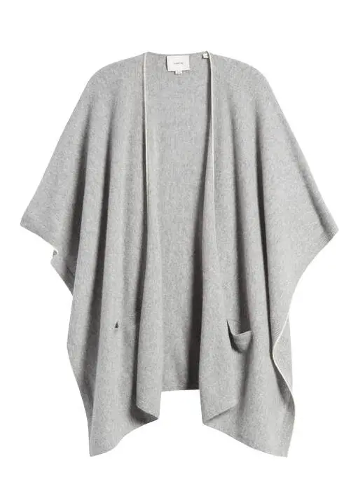 Vince Tipped Cashmere Wrap - Heather Grey