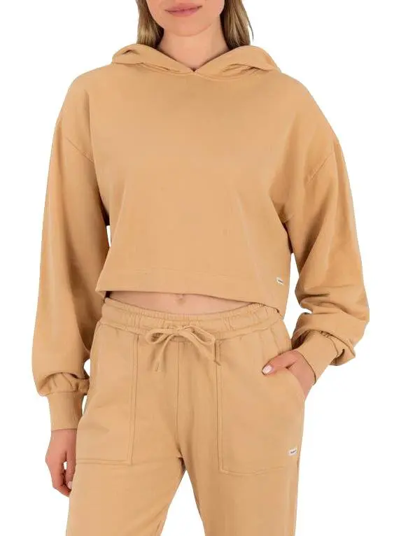 Hurley Stowe Crop Hoodie - Tan