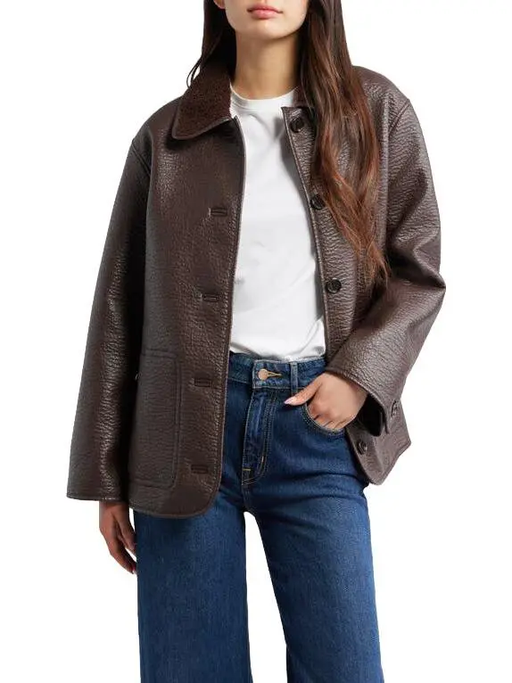 Rails Luis Faux Leather Jacket - Walnut