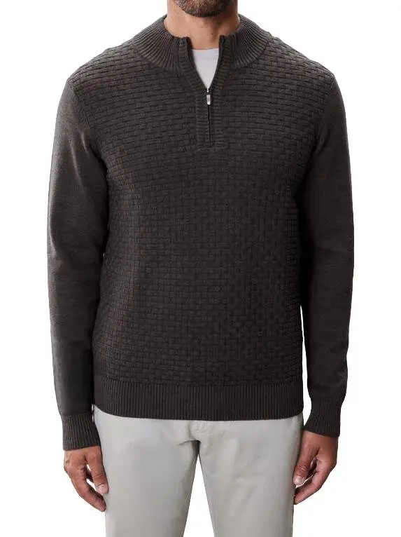 Robert Barakett Gellar Half Zip Sweater - Charcoal