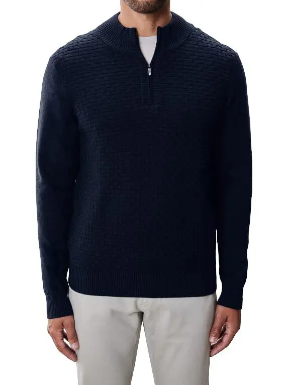 Robert Barakett Gellar Half Zip Sweater - Navy