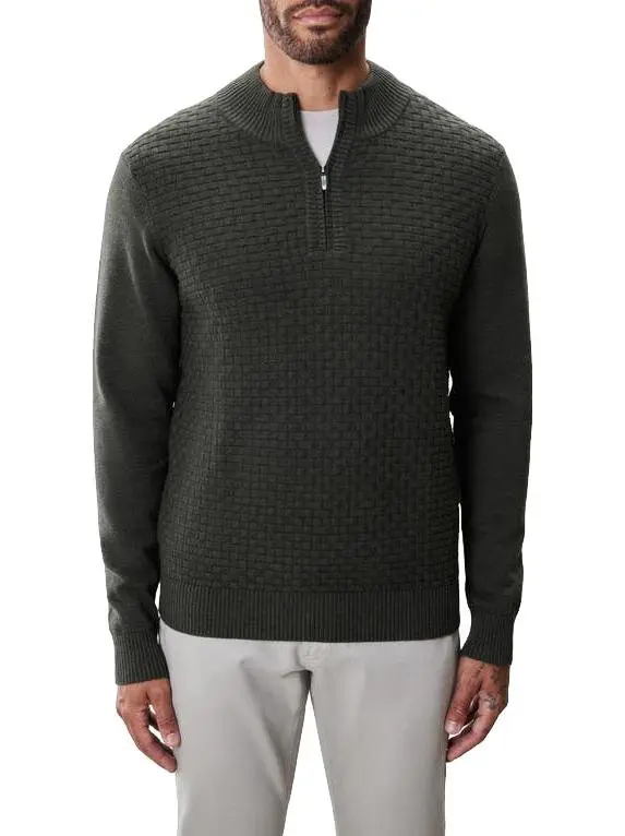 Robert Barakett Gellar Half Zip Sweater - Olive