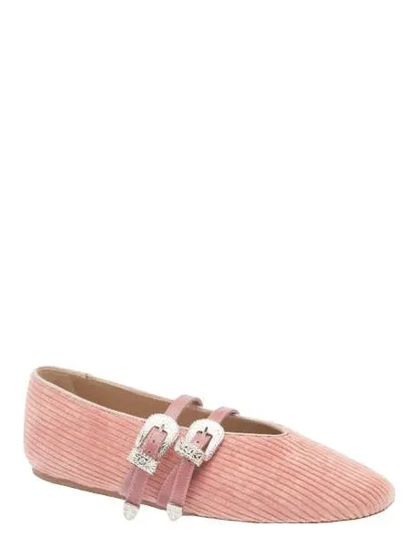 Le Monde Beryl Claudia Corduroy Mary Jane Flat - Pink