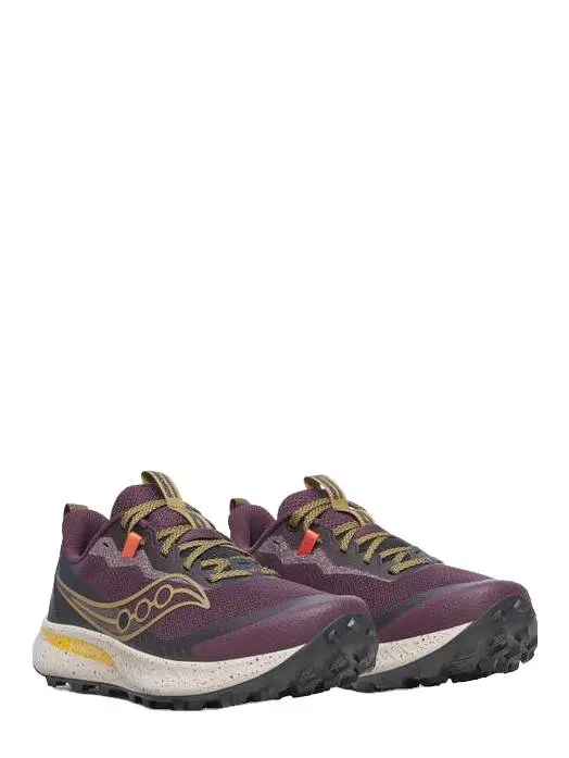 Saucony Peregrine Trail Running Shoe - Wine/kodiak