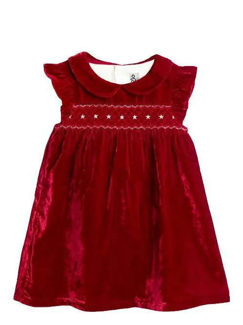 JOJO MAMAN BEBE Velvet Dress And Bodysuit Set - Red