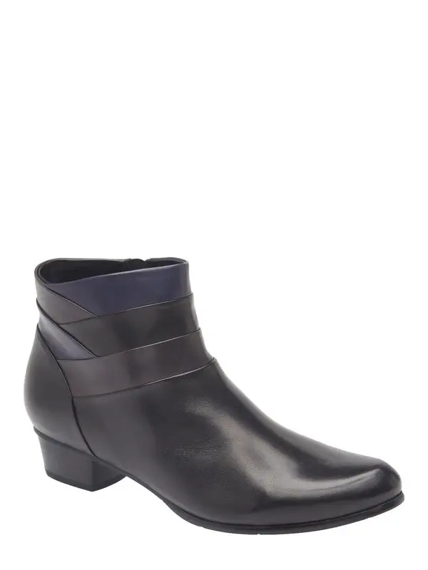 Regarde Le Ciel Stefany Block Heel Bootie - Glove Black/muddy/melanzana