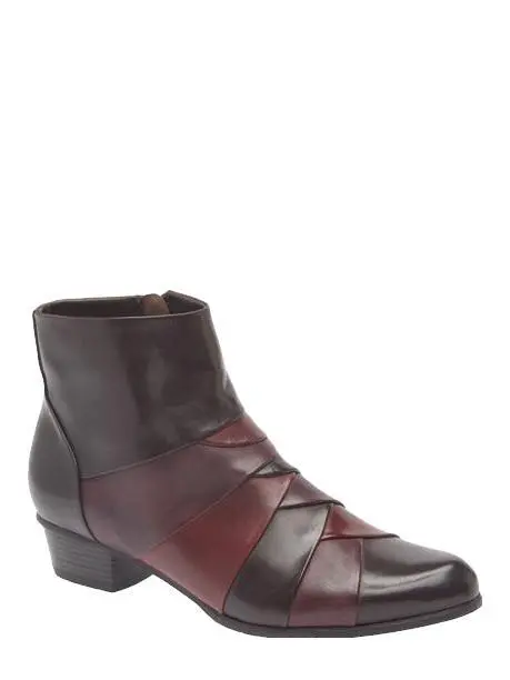 Regarde Le Ciel Stefany Block Heel Bootie - Brown/vino