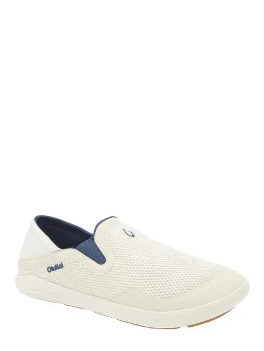 Olukai Moku Slip-on Sneakers - White Sand/trench Blue