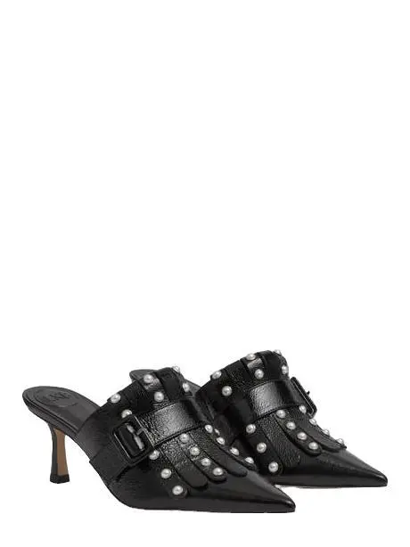 LK BENNETT Studded Mules - Black