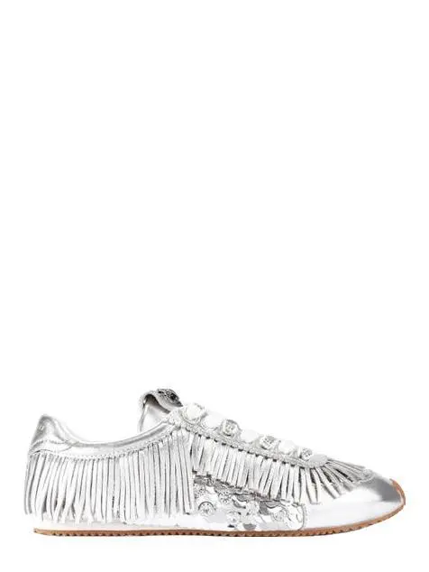 Kurt Geiger Islington Fringe Sneakers - Silver