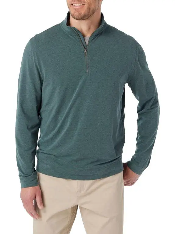 FAIR HARBOR Compass Performance Quarter Zip - Olive