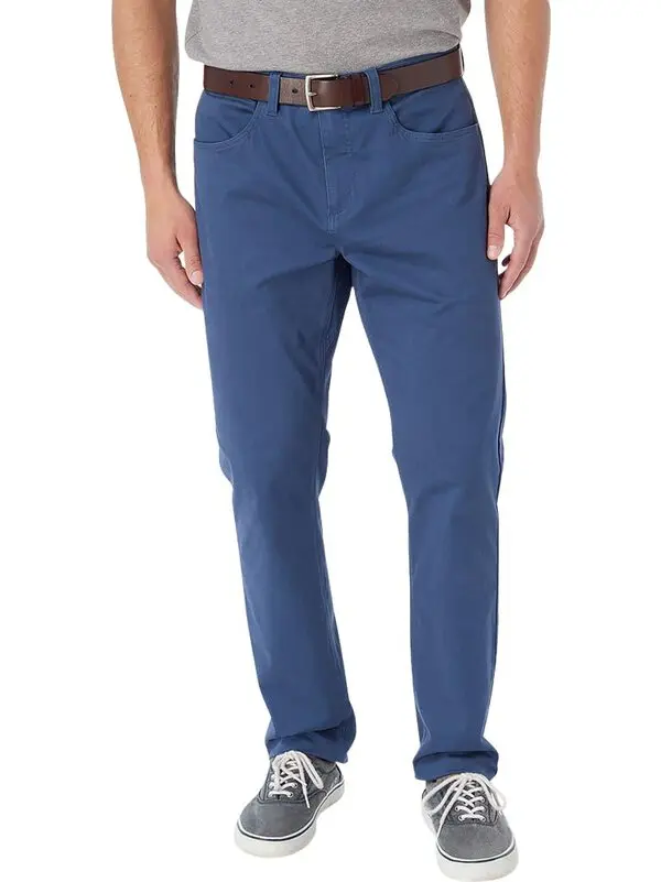 FAIR HARBOR Horizon Modern Fit Stretch Cotton Blend 5-pocket Pants - Navy