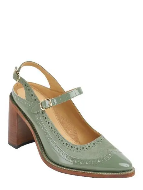 The Office Of Angela Scott Mrs. Russel Pointed Toe Pump - Agave
