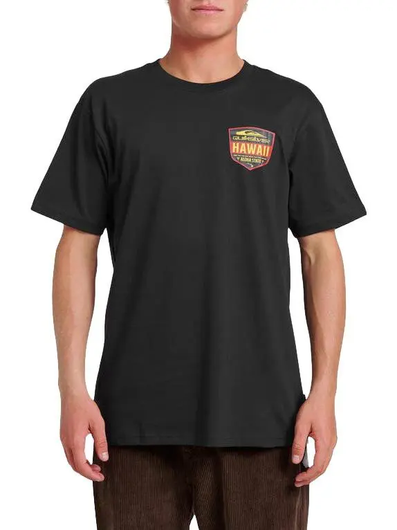 Quiksilver Hi Shield Cotton Graphic T-shirt - Black