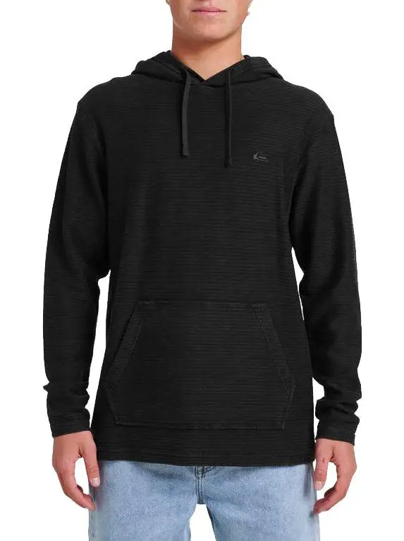 Quiksilver Alamitos Striped Long-sleeve Hooded Top - Black