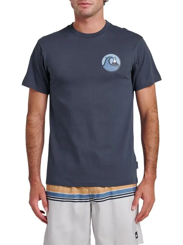 Quiksilver Jungle Wave Graphic T-shirt - Navy