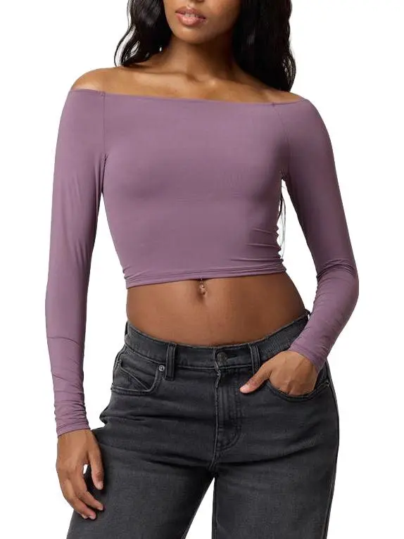 FLORENCE BY MILLS Softie Flex Long Sleeve Top - Black Plum