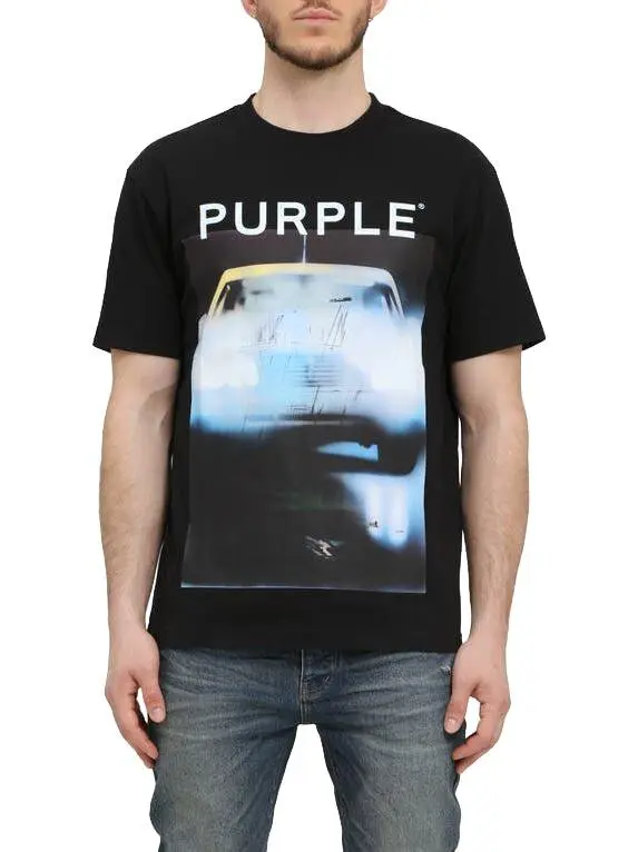 PURPLE BRAND Heavyweight Jersey Graphic T-shirt - Black