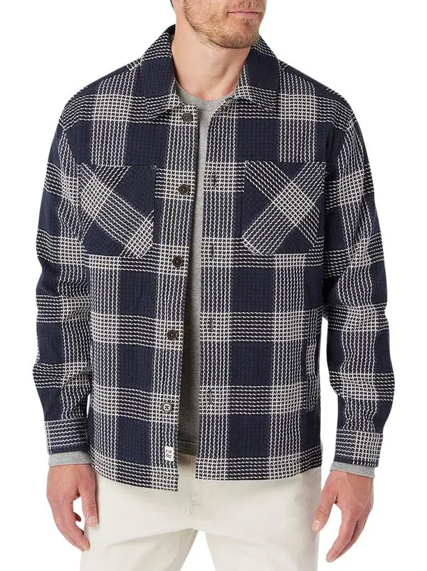 FAIR HARBOR Riptide Shirt Jacket - Waffle Navy
