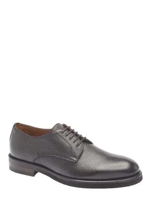 Nordstrom Italian Collection Collodi Plain-toe Derby - Dark Brown Leather