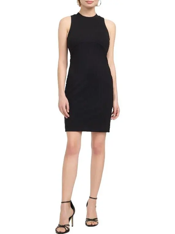 Guess Damara Lace Trim Sleeveless Dress - Jblack-black