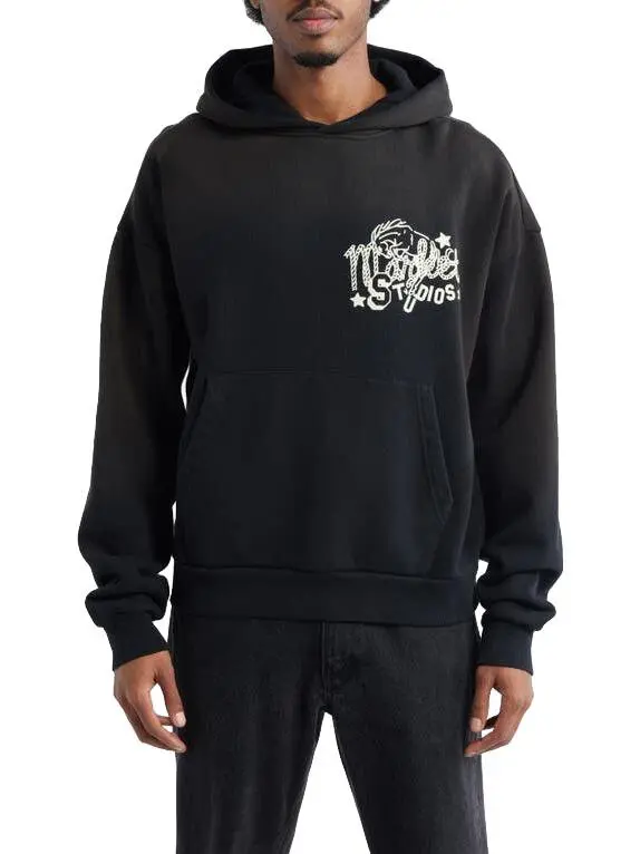 MARKET Old West Studios Graphic Fleece Hoodie - Pirate-black