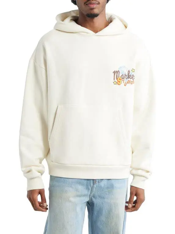 MARKET Desert League Graphic Hoodie - Unbleached-cotton