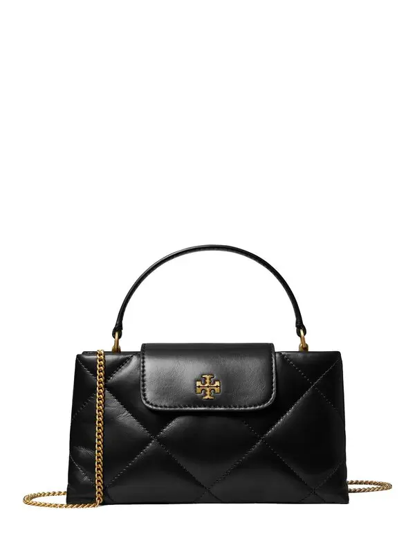 Tory Burch Kira Diamond Quilted East-west Top Handle Bag - Black