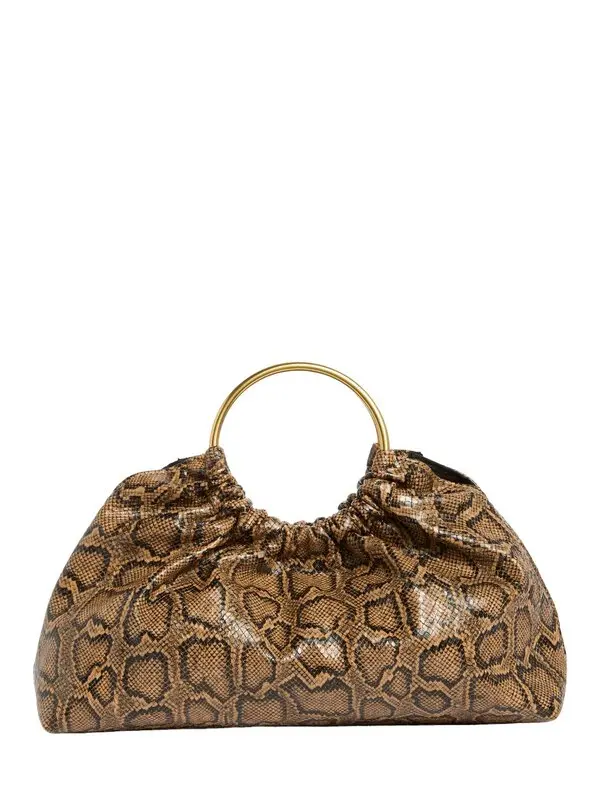 Rebecca Minkoff Mini Madeleine Top Handle Bag - Oro Snake
