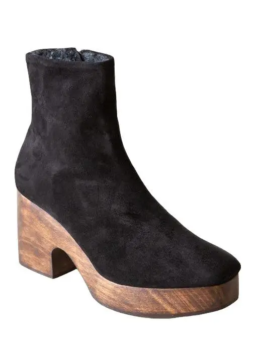 HUMA BLANCO Elianna Platform Clog Boots - Coal Suede