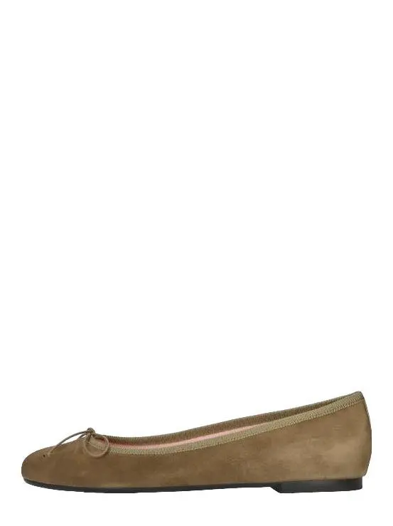 Pretty Ballerinas Round Toe Ballerina Flat - Khaki