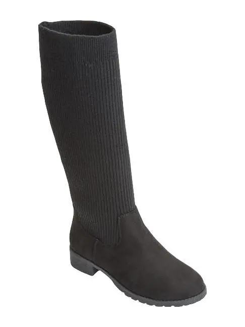 COMFORTVIEW Antonella Tall Calf Boots - Black