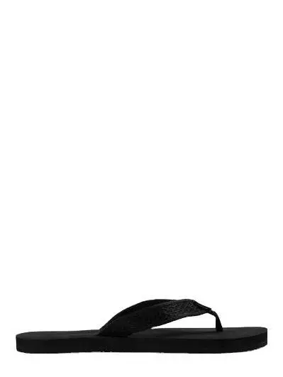 SCALPERS Patterned Flip Flops - Black