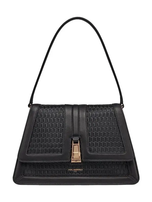 Karl Lagerfeld Paris Mercerie Shoulder Bag - Black/gold