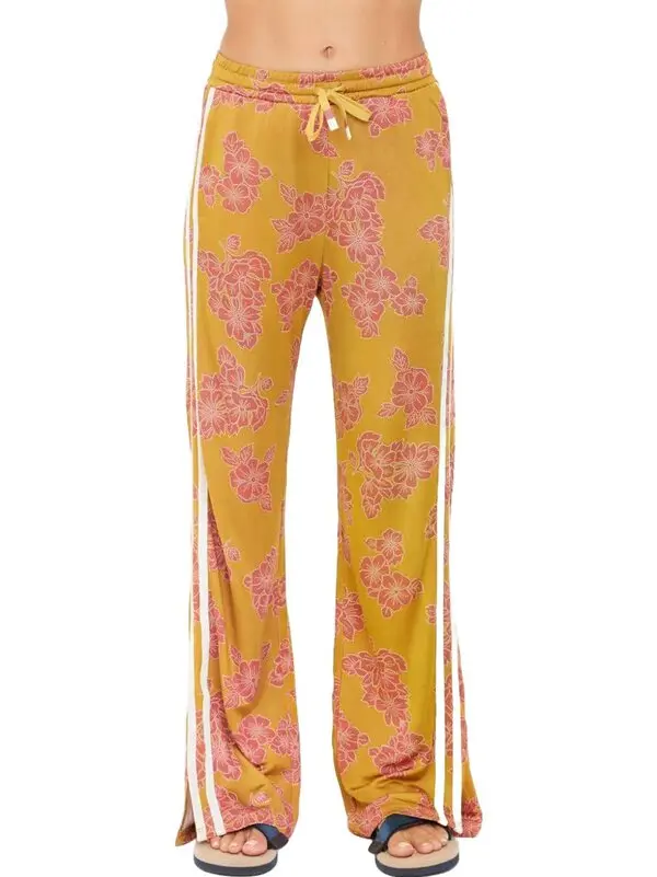 The Upside Floral-stripe Trousers - Yellow
