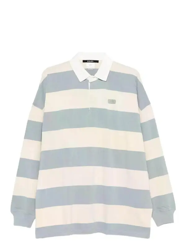 Ksubi Striped Polo Top - Neutrals