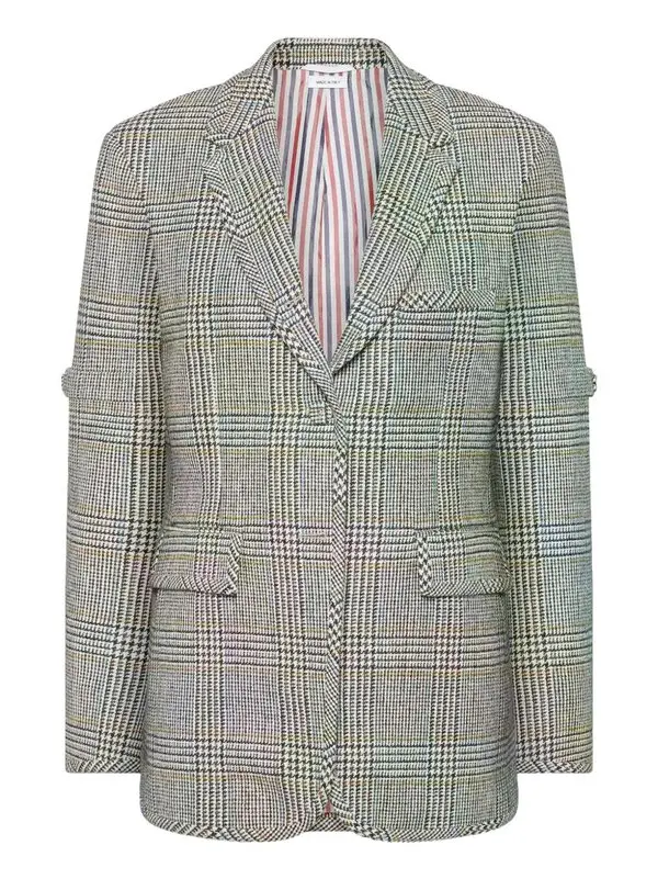 Thom Browne Hunting Tweed Armband Blazer - Black