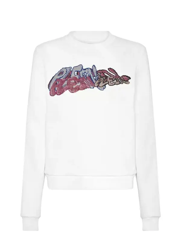 Philipp Plein Crewneck Long Sleeve Sweatshirt - White