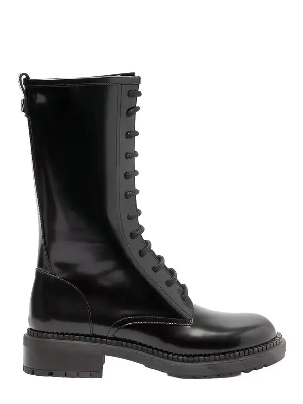Casadei 30mm Wizzard Lace-up Leather Boots - Black