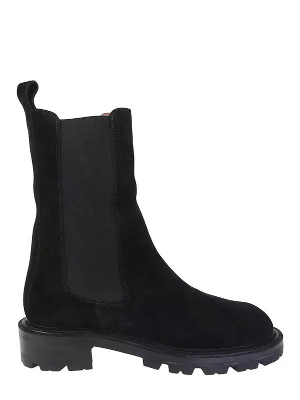 Paris Texas Ridged-sole Leather Chelsea Boots - Black