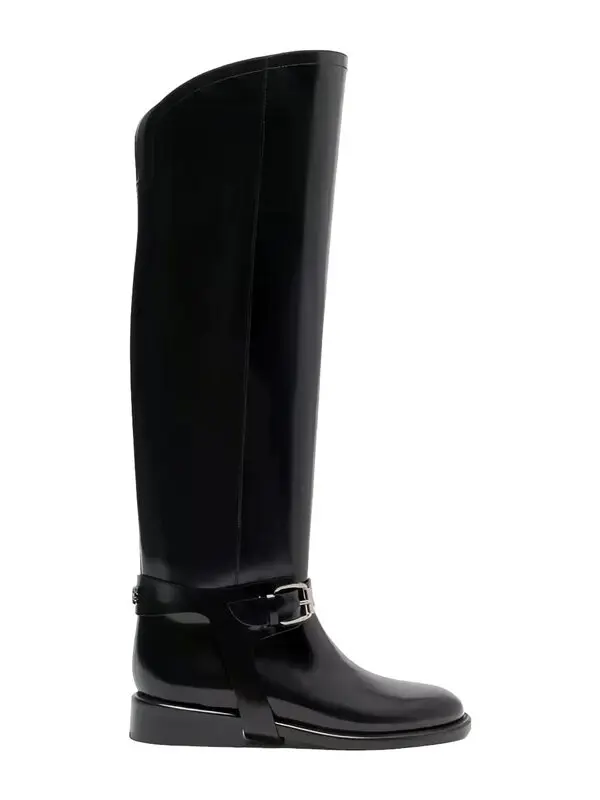 Casadei Leather Knee-high Boots - Black