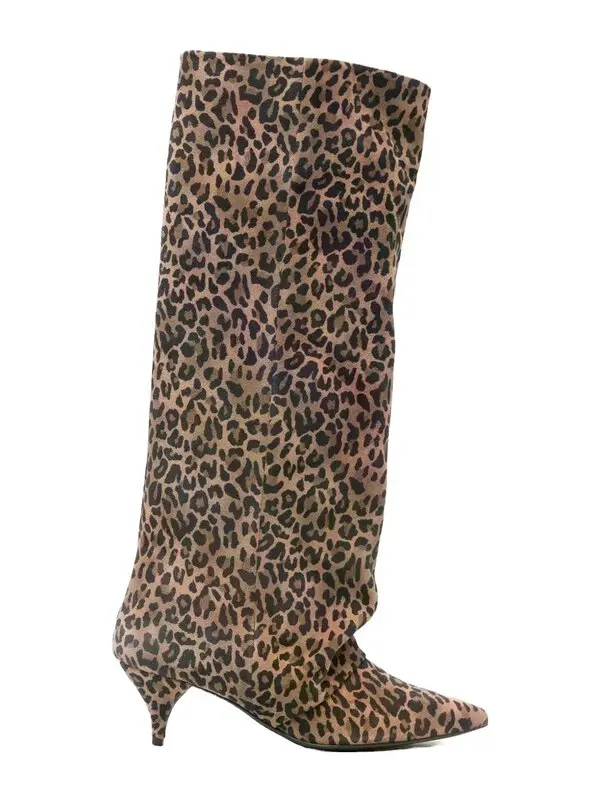 ALCHIMIA 60mm Animal-print Knee High Boots - Brown